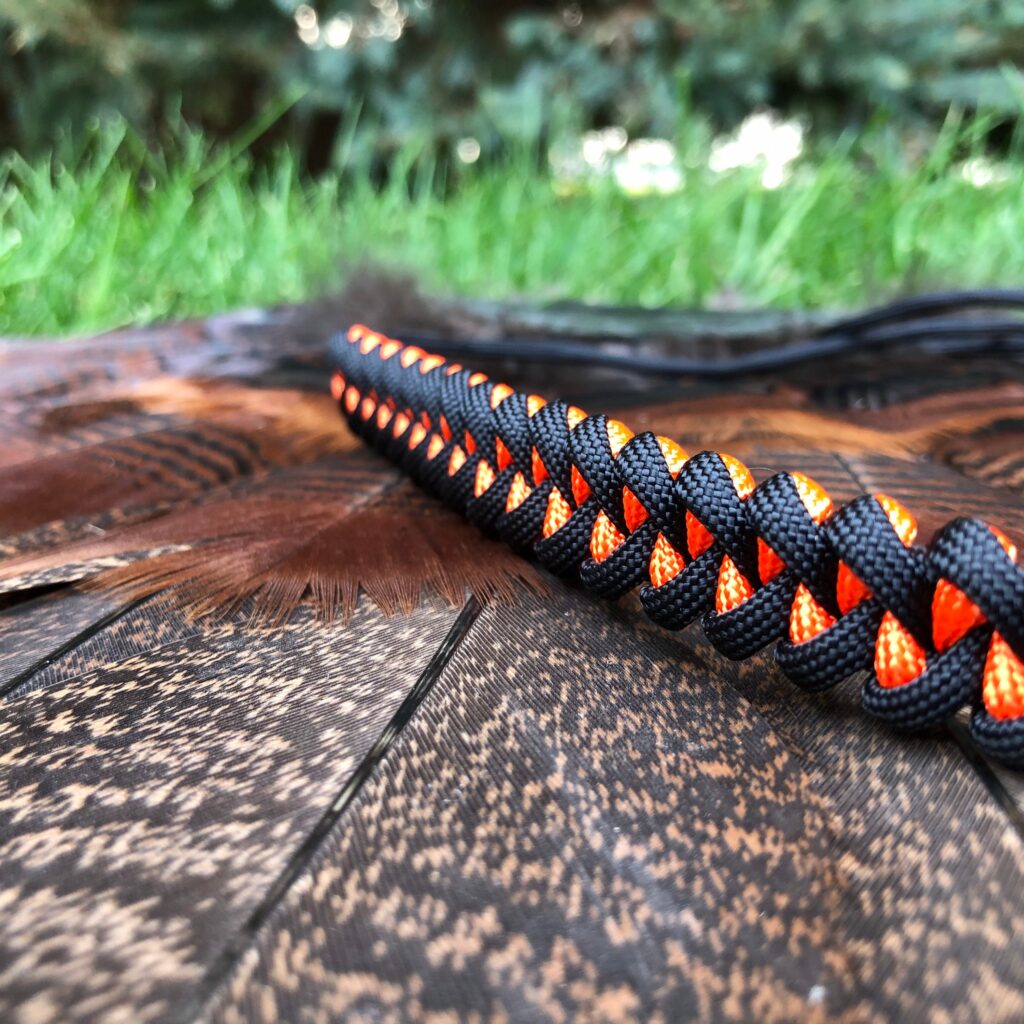 New Handmade Paracord Game Carrier - Neon Orange - Hunting Sling Strap ...